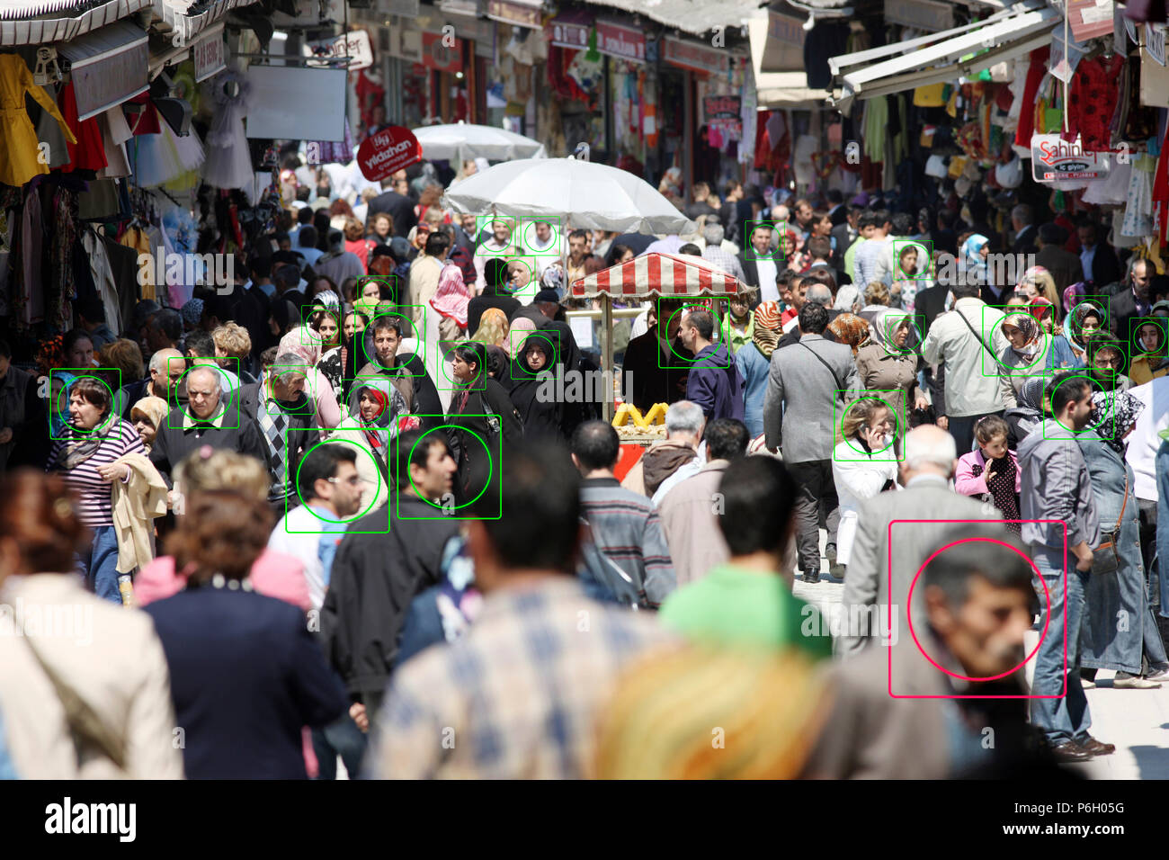 Face detection, surveillance, camera image, face tracking, symbolic ...