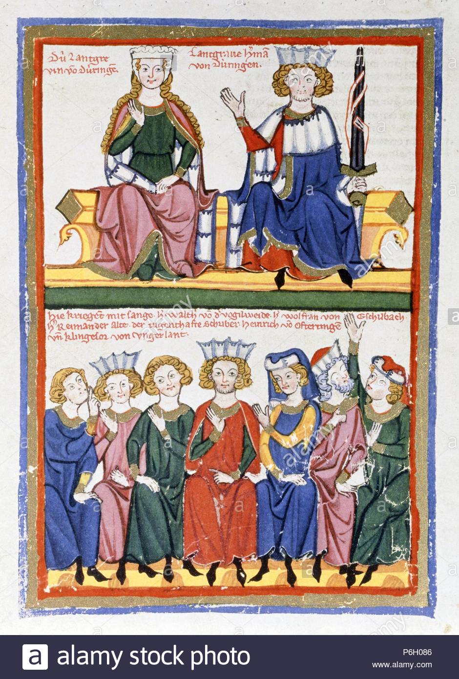 14th Century Codex Manesse Stock Photos & 14th Century Codex Manesse ...