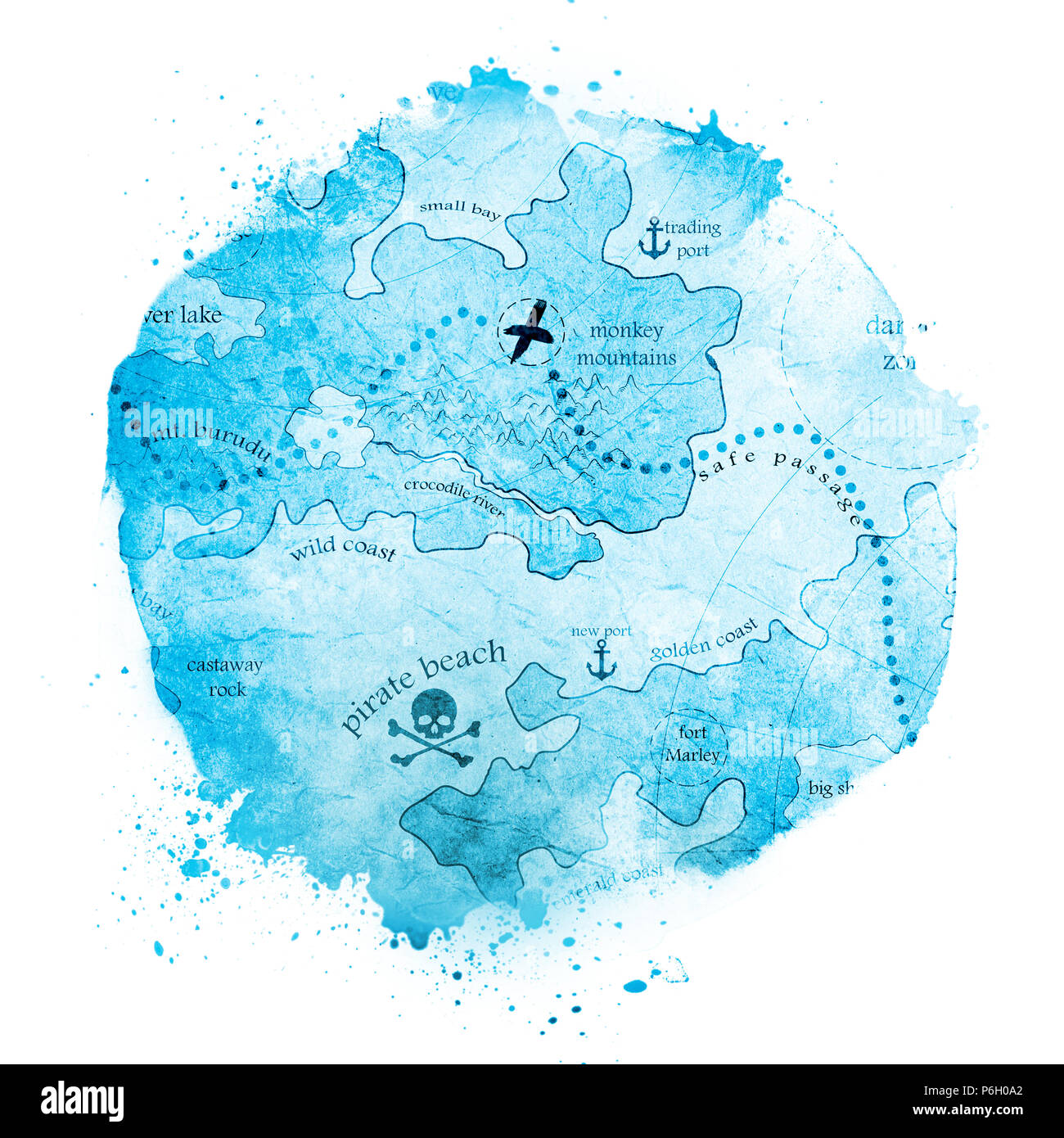 Treasure map hi-res stock photography and images - Alamy