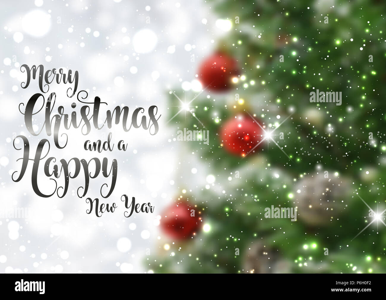 Decorative Christmas text on a defocussed image Stock Photo - Alamy