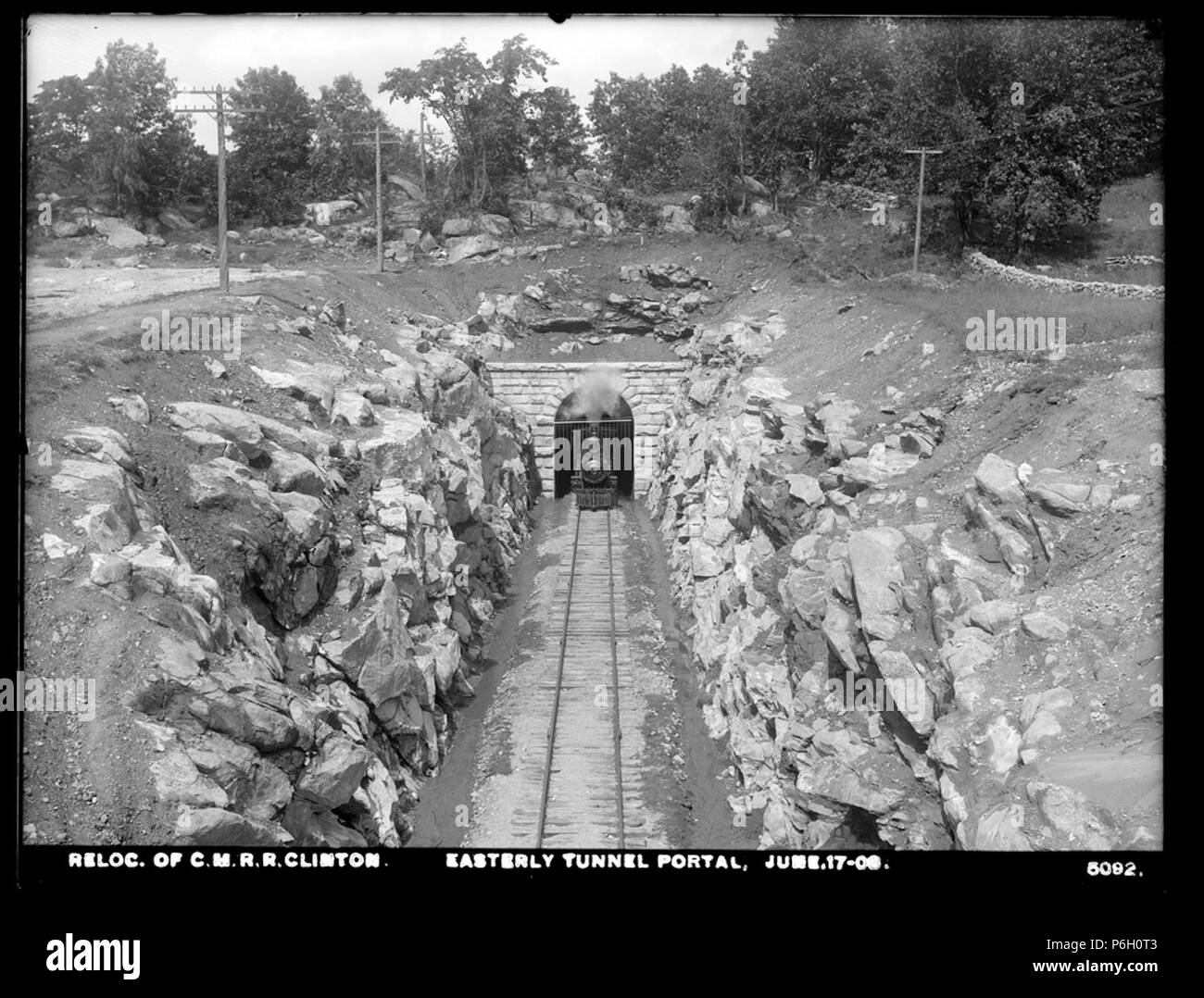 1903-06-17 Central Massachusetts Railroad East Tunnel Portal Clinton MA ...