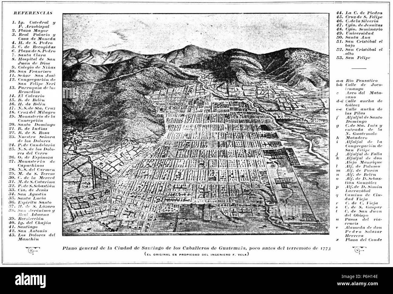 Español: Mapa de la Ciudad de Antigua Guatemala en 1773. 1900 62 ...