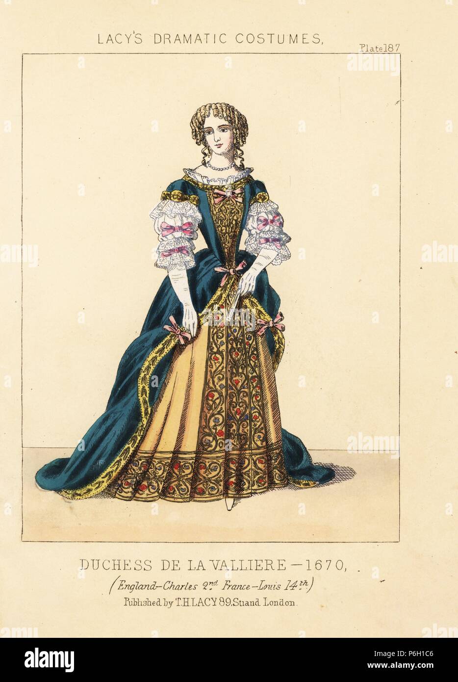 Louise, Duchesse de la Valliere, mistress of King Louis XIV, 1670. She ...