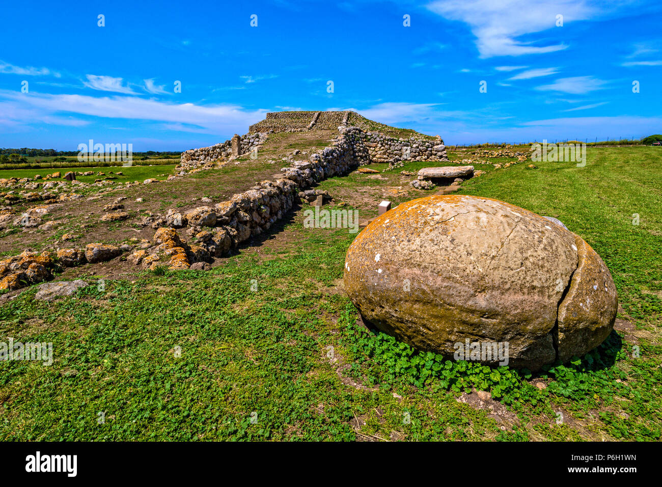 Italy Sardinia Sassari Temple of Monte D'Accoddi two spherical ...