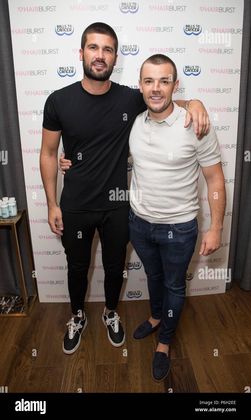 Dan Edgar takes part in a charity head shave, along with Love Island ...