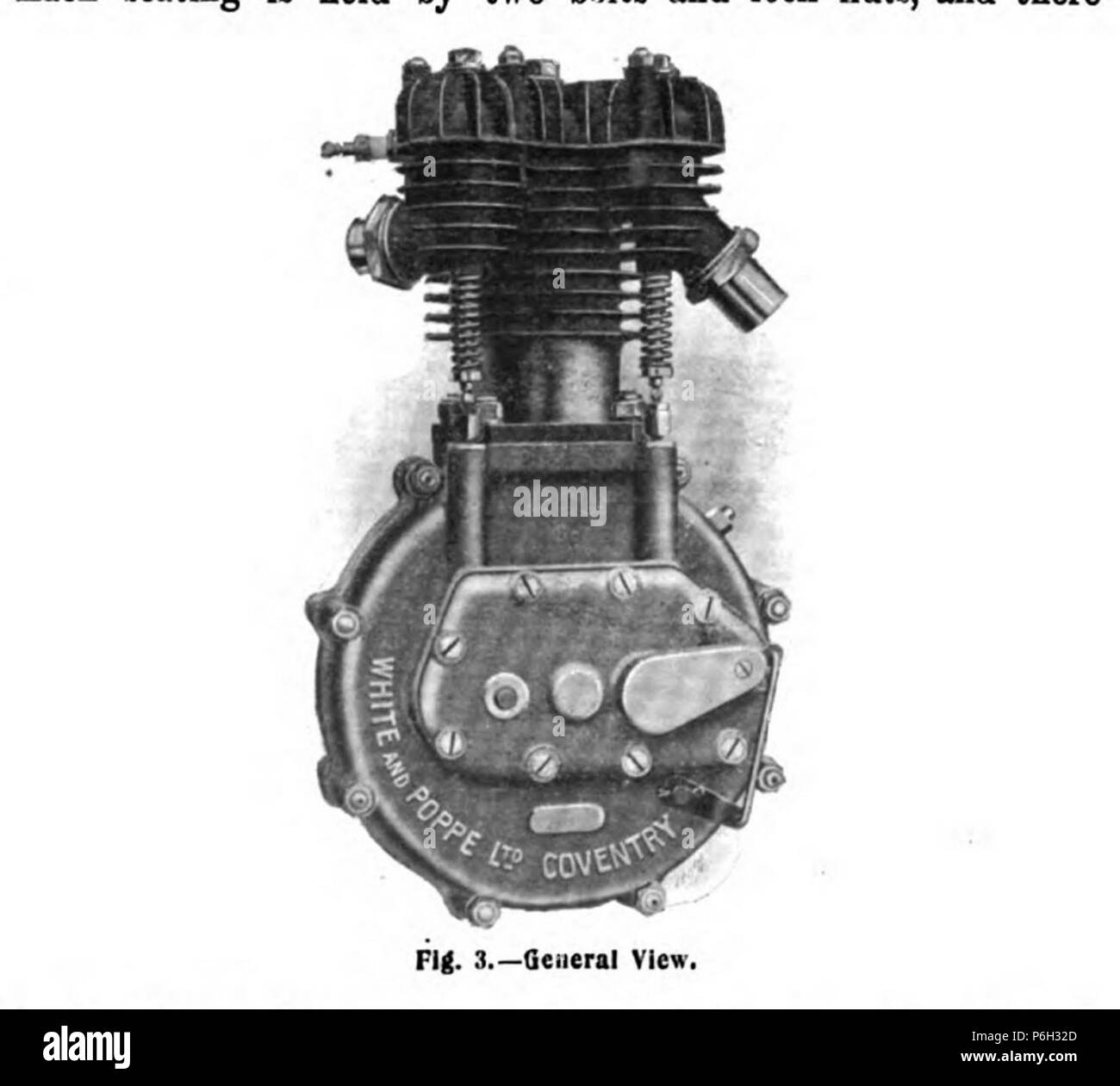 1904 White & Poppe motorcycle engine Stock Photo - Alamy