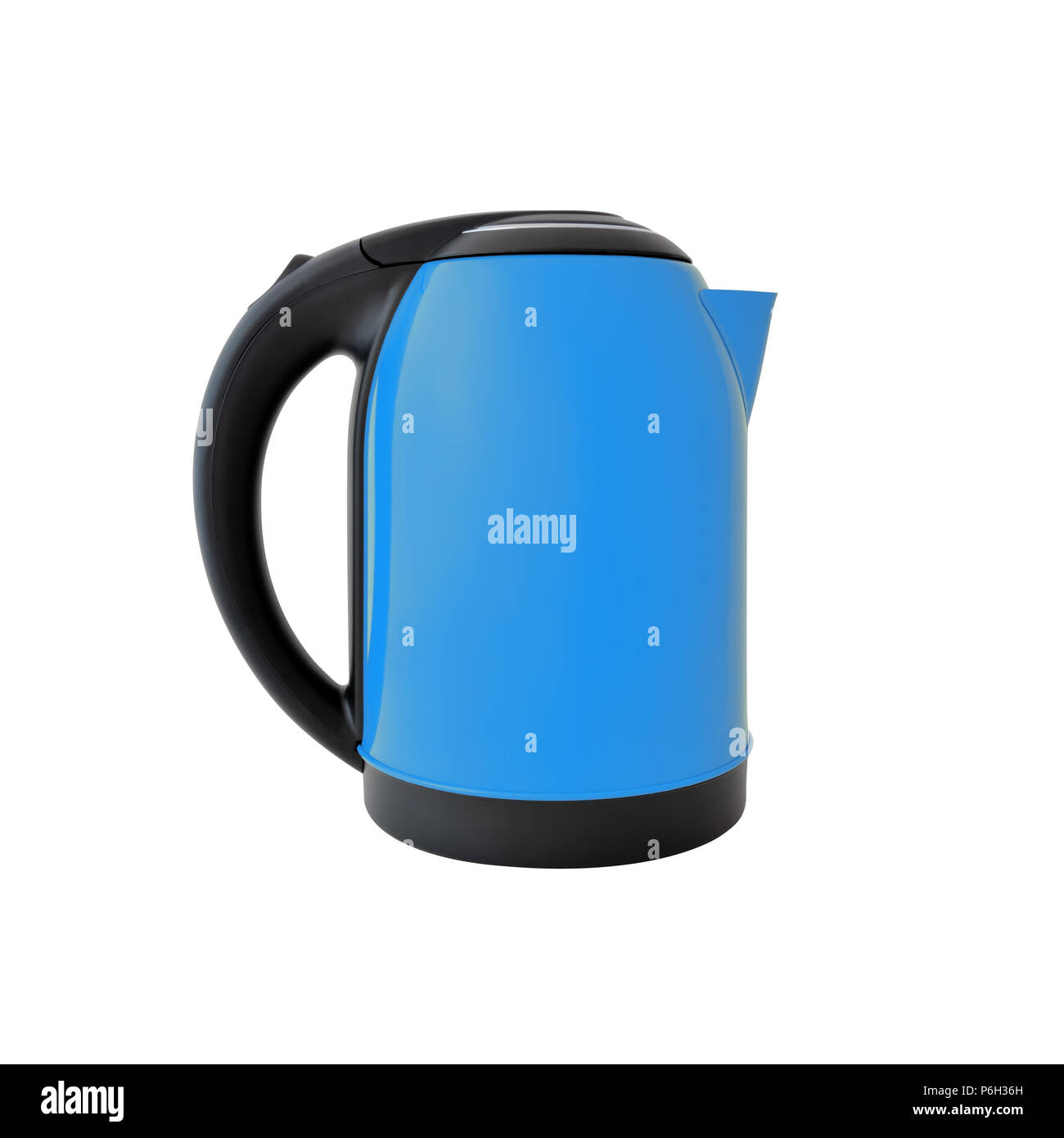 Blue kettle isolated on white background with clipping path Stock Photo ...