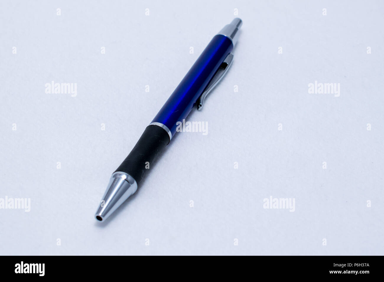 Blue Pen isolated on a white background for business Stock Photo - Alamy
