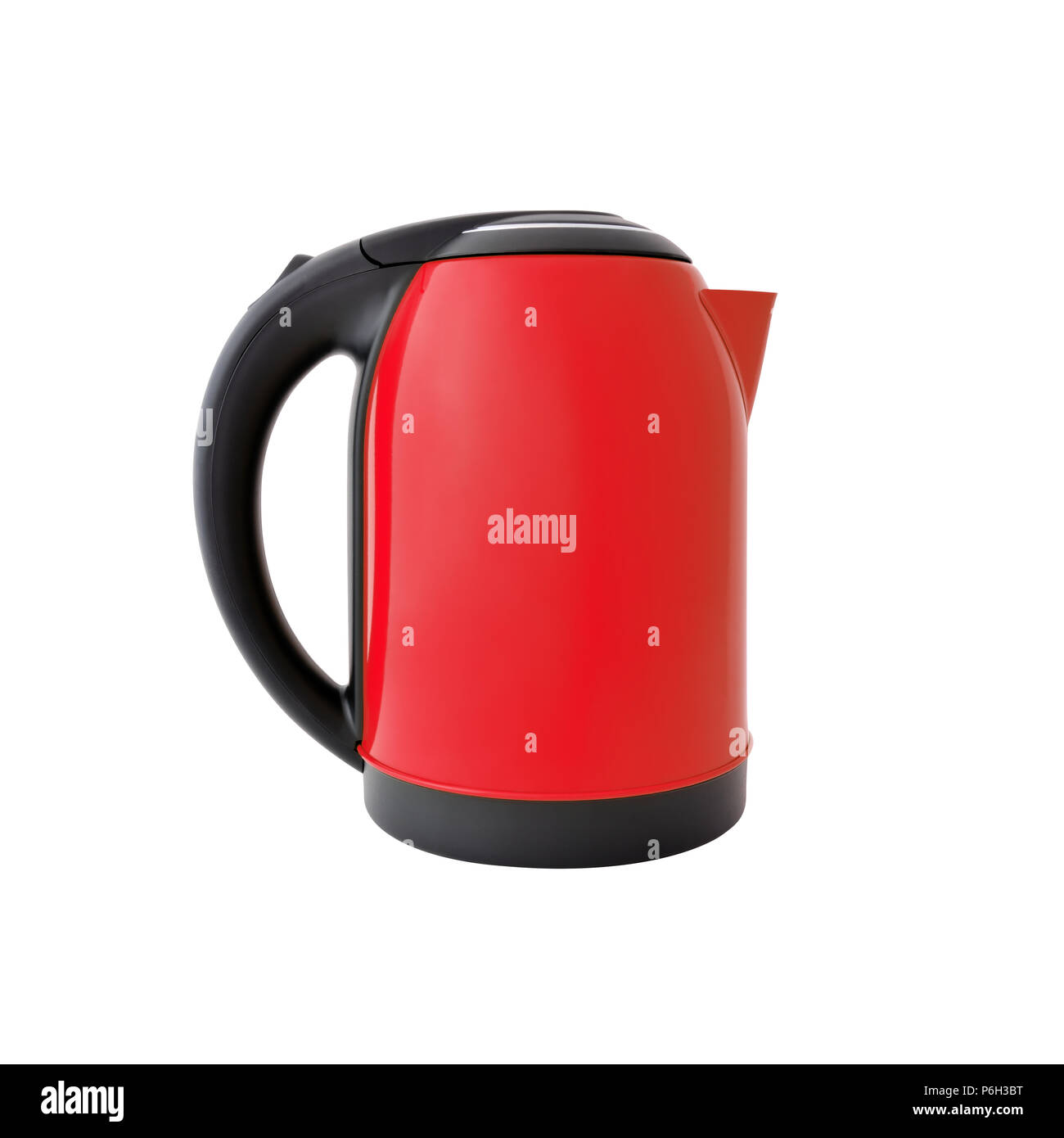 Red kettle isolated on white background with clipping path Stock Photo ...