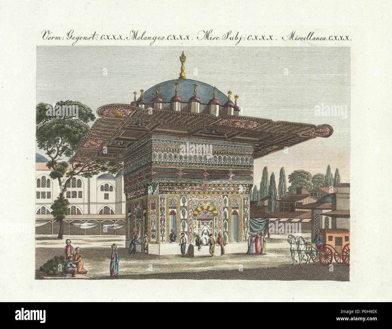 Tophane Fountain, Constantinople (Istanbul), circa 1800. Built in 1733 ...
