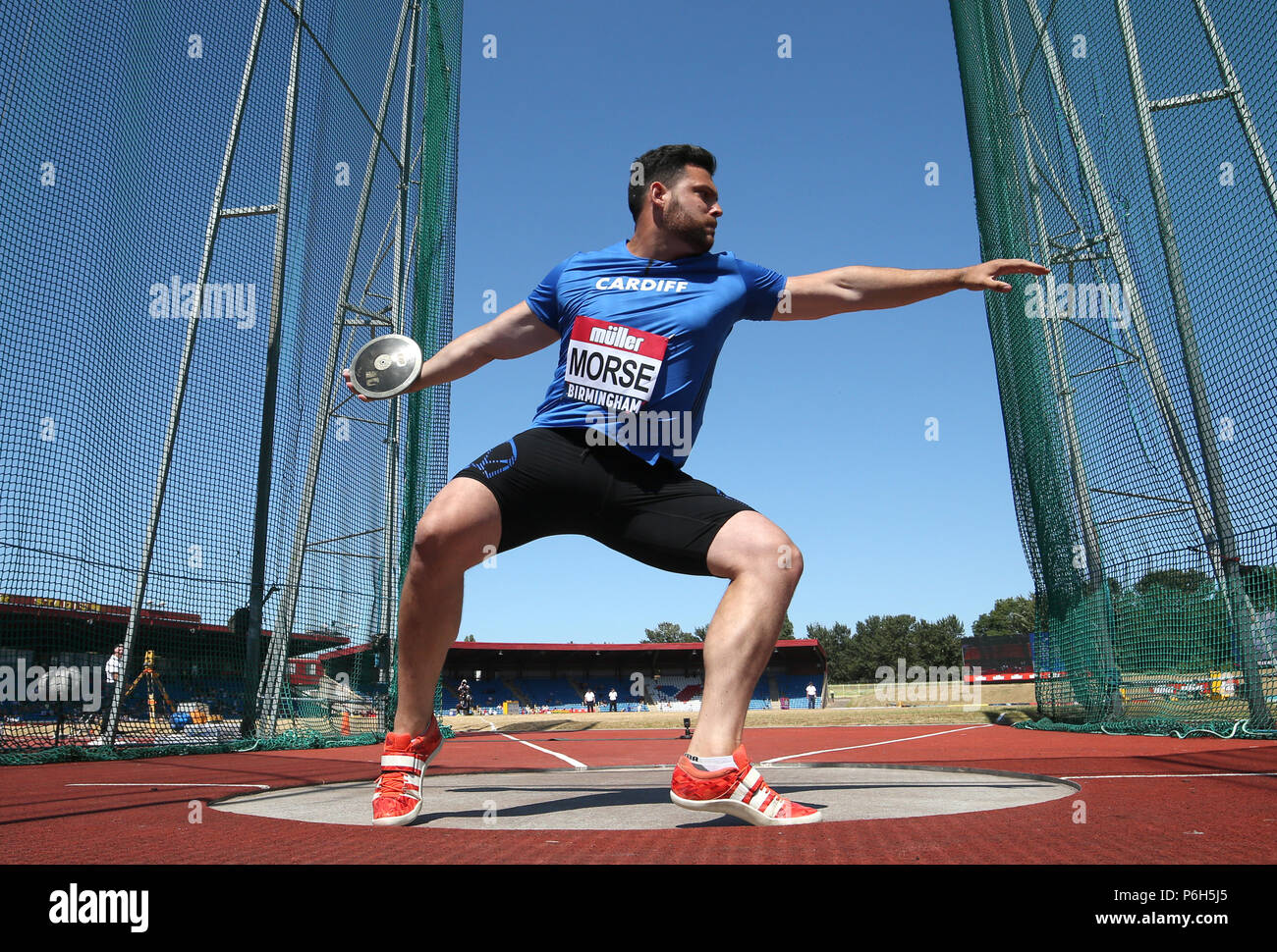 Great Britain's Brett Morse on his way to winning the Men's Discus ...