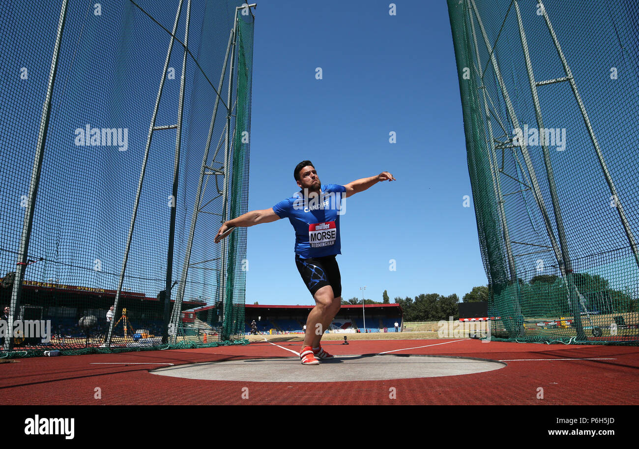 Great Britain's Brett Morse on his way to winning the Men's Discus ...