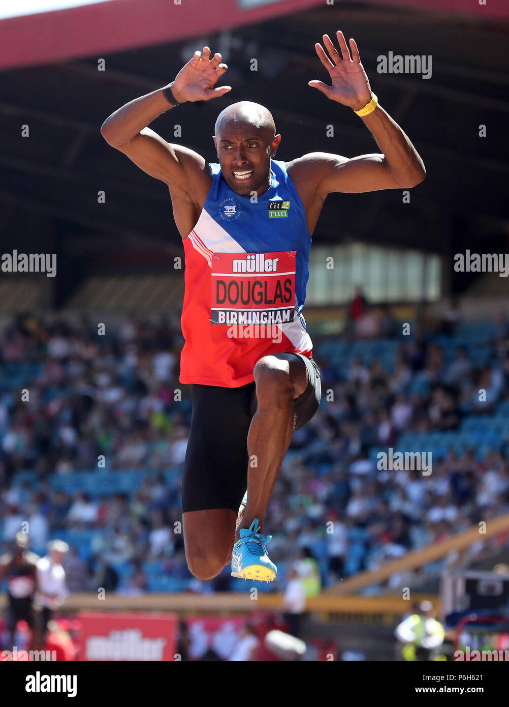 Great Britain's Nathan Douglas in action during the Men's Triple Jump ...