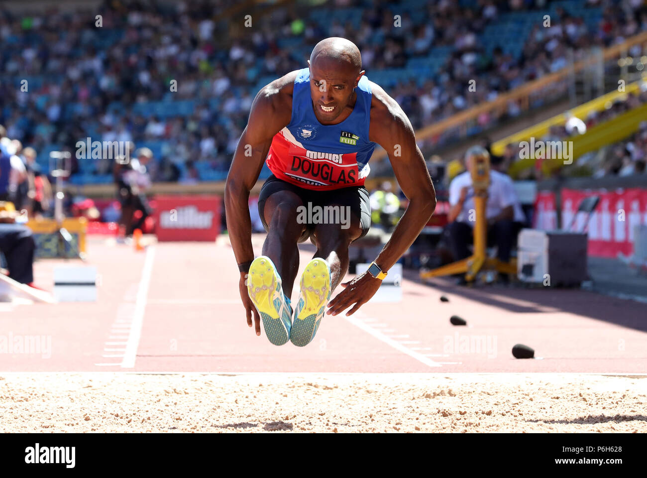 Great Britain's Nathan Douglas in action during the Men's Triple Jump ...