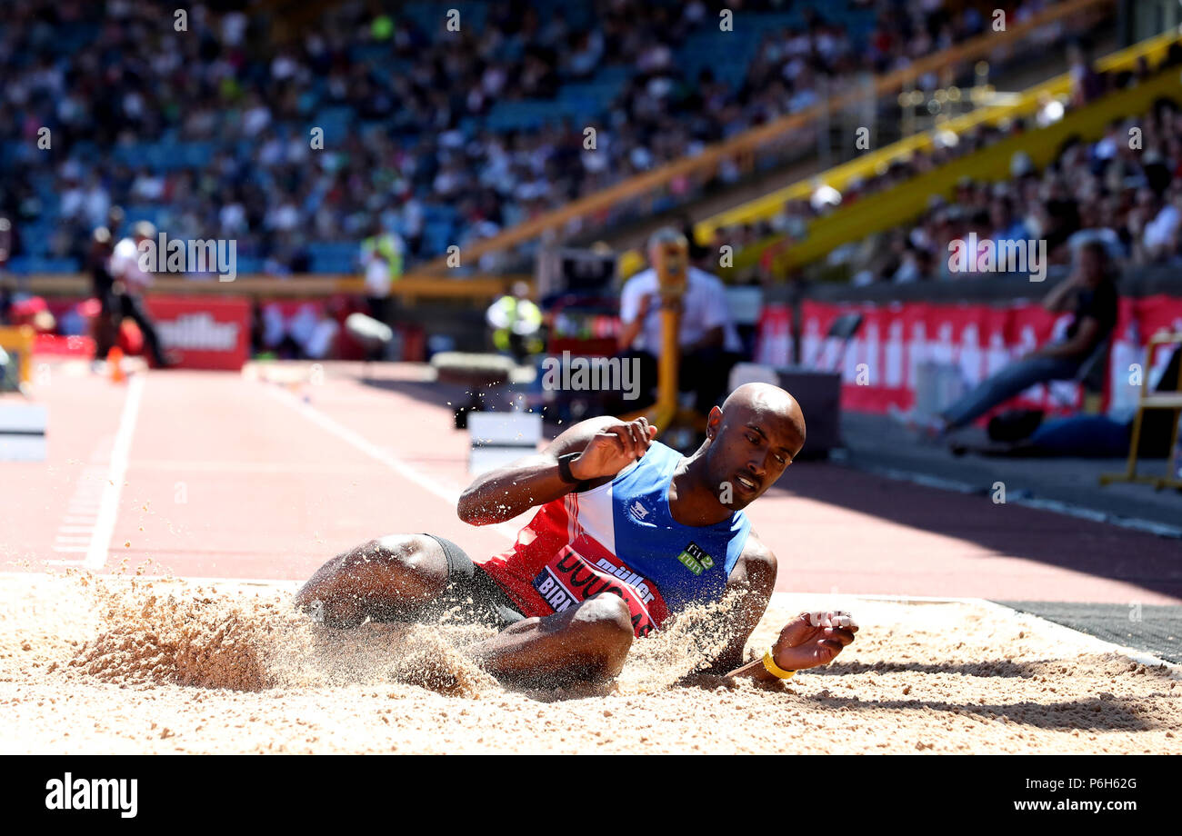Great Britain's Nathan Douglas in action during the Men's Triple Jump ...