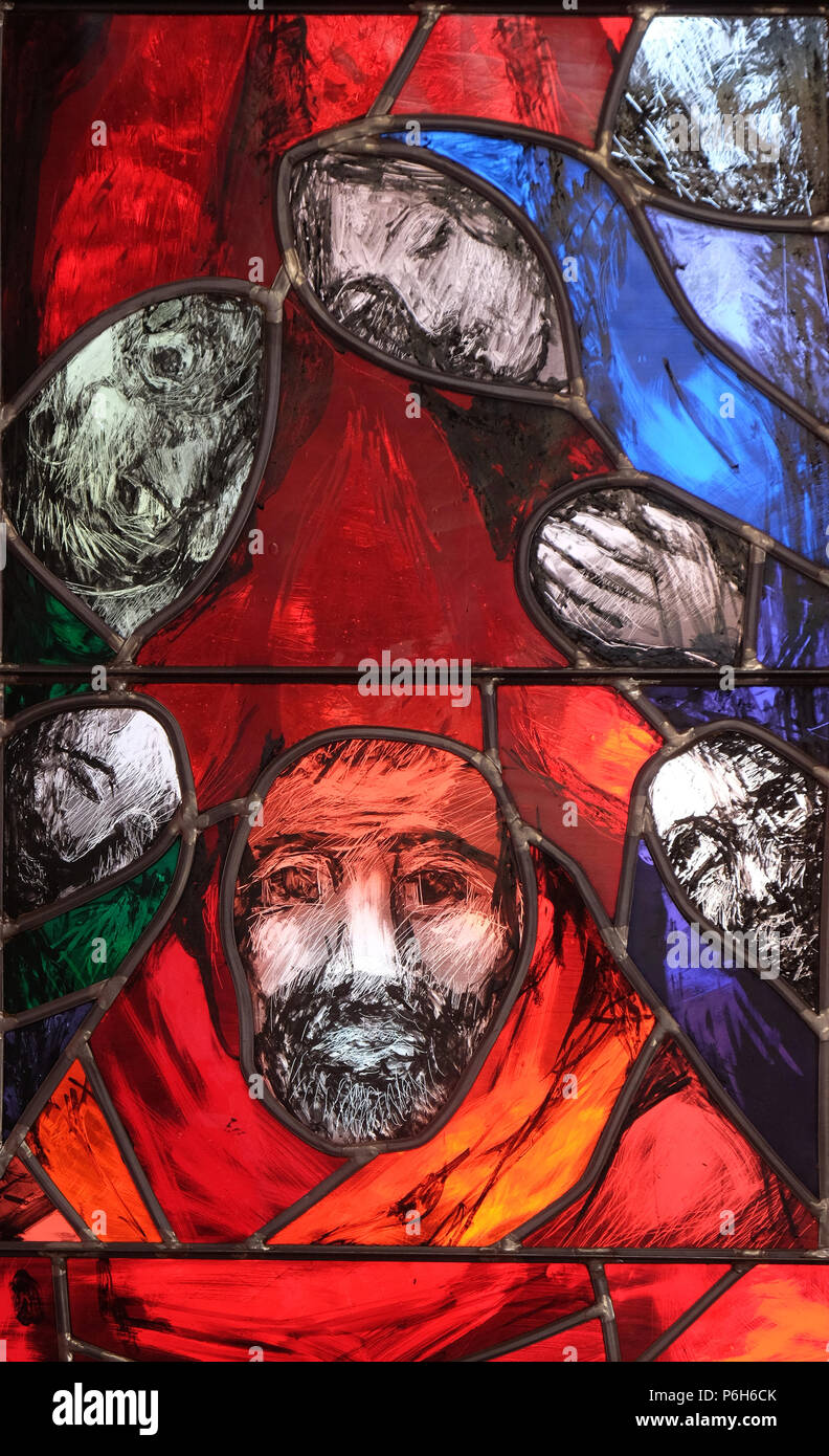 Descent of the Holy Spirit, Pentecost, stained glass window by Sieger ...