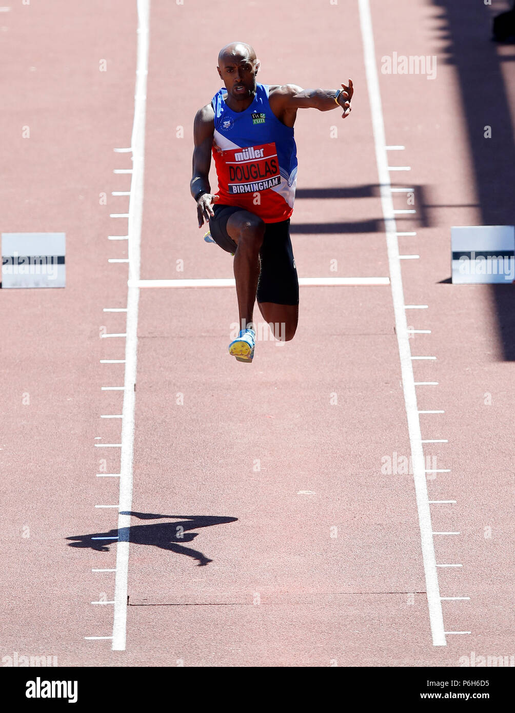 Great Britain's Nathan Douglas in action during the Men's Triple Jump ...