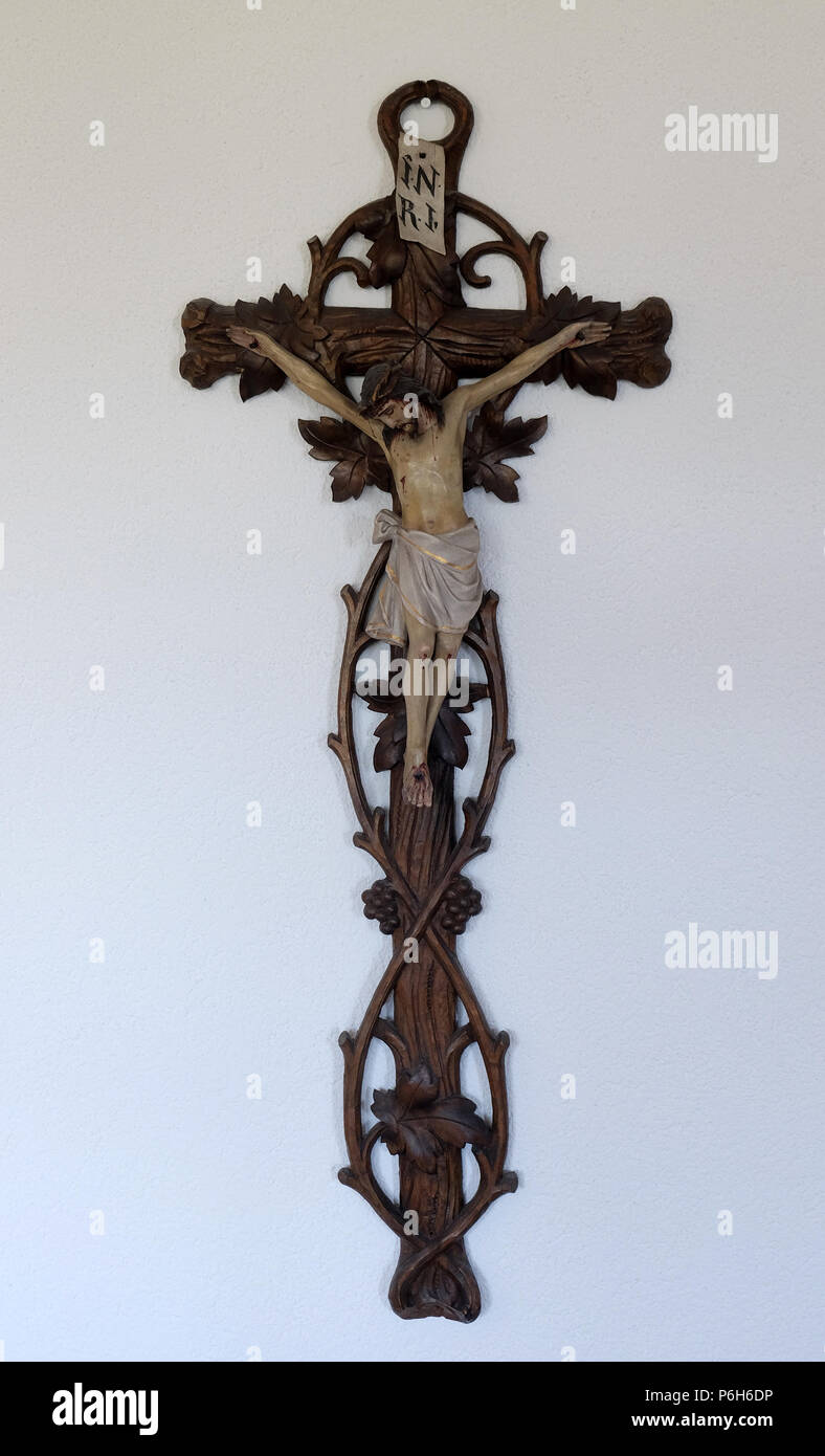 Cross, Convent of the Sisters of Holy Cross in Gemunden, Germany Stock ...