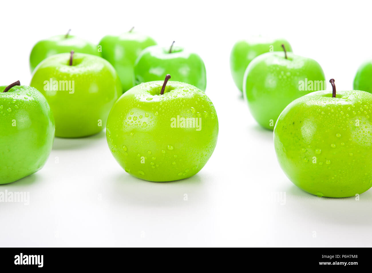 close-up of an apple on white background Stock Photo - Alamy