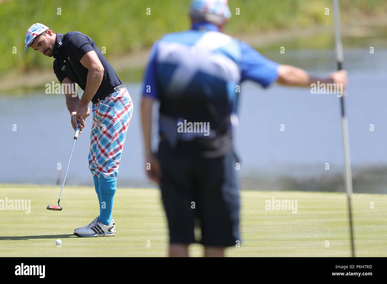 Scotland's Thom Evans during the Celebrity Cup charity golf tournament ...