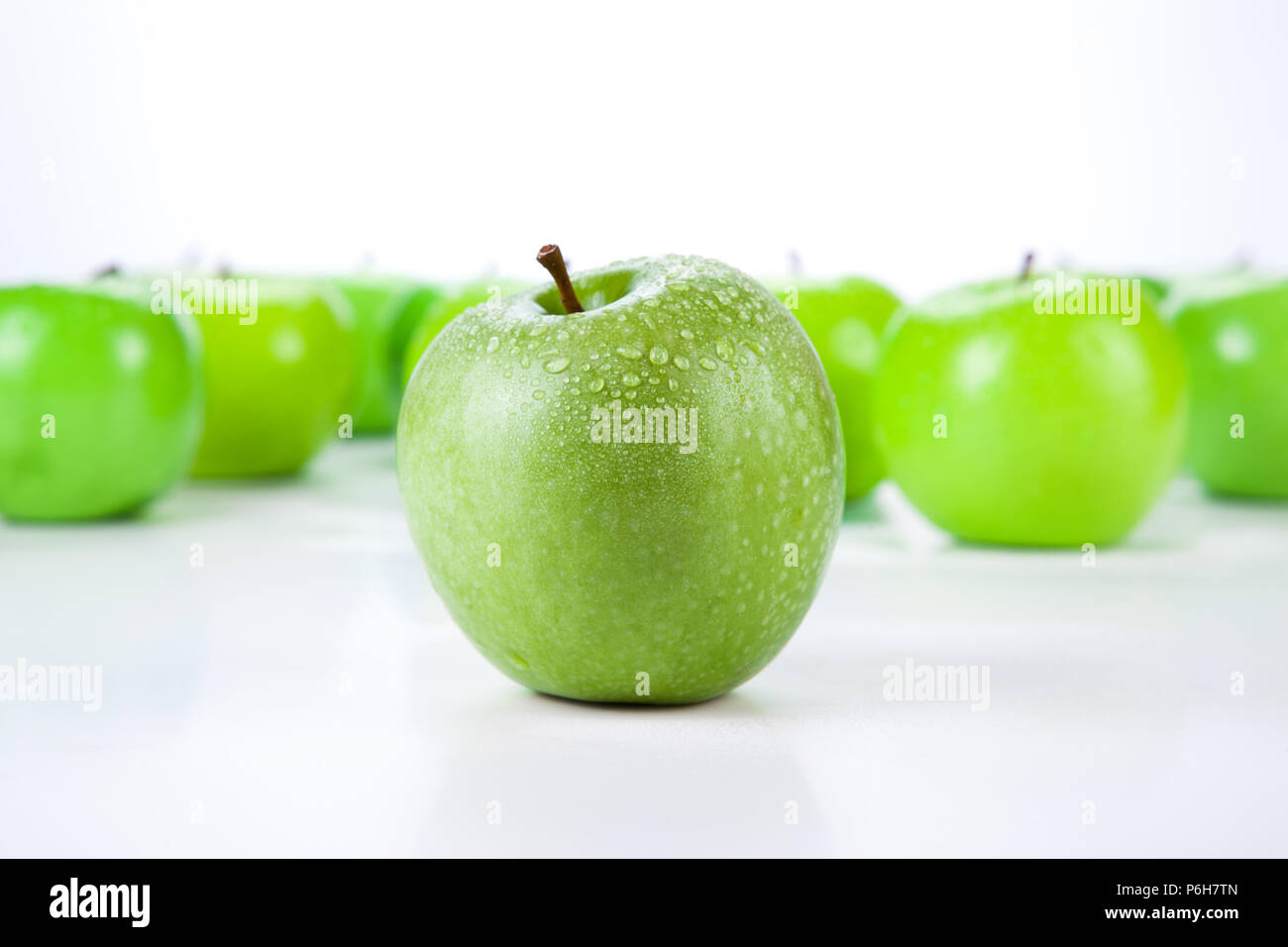 close-up of an apple on white background Stock Photo - Alamy