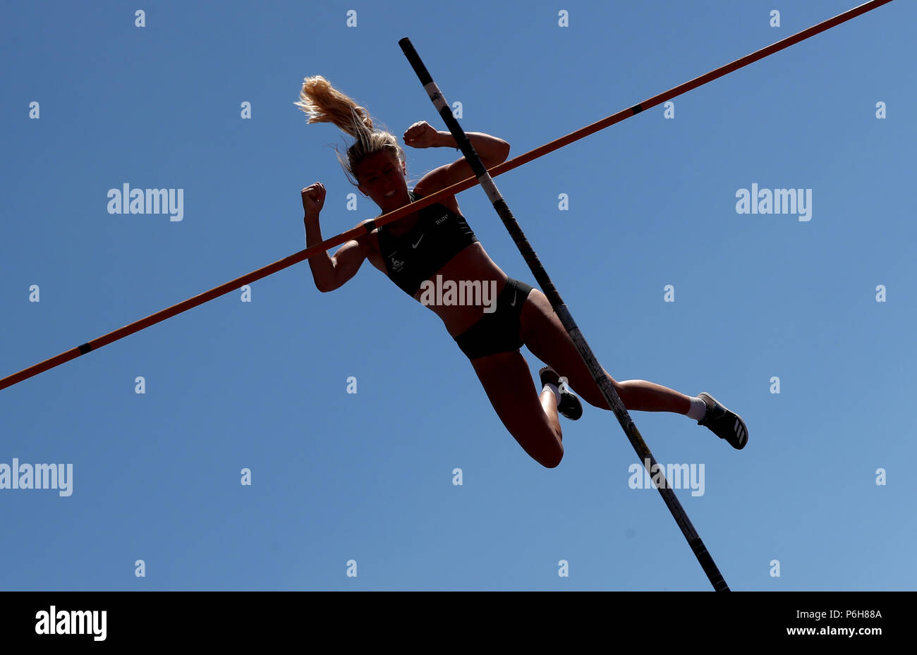Great Britain's Sophie Cook in action during the Women's Pole Vault ...