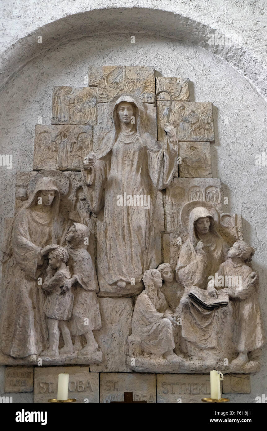 Saints Lioba of Tauberbischofsheim, Walburga of Heidenheim and Thekla ...
