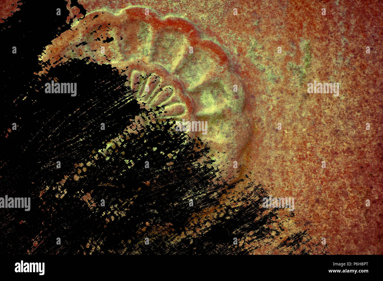 Grunge Ornate stone texture, circle rock shape, background for web site ...