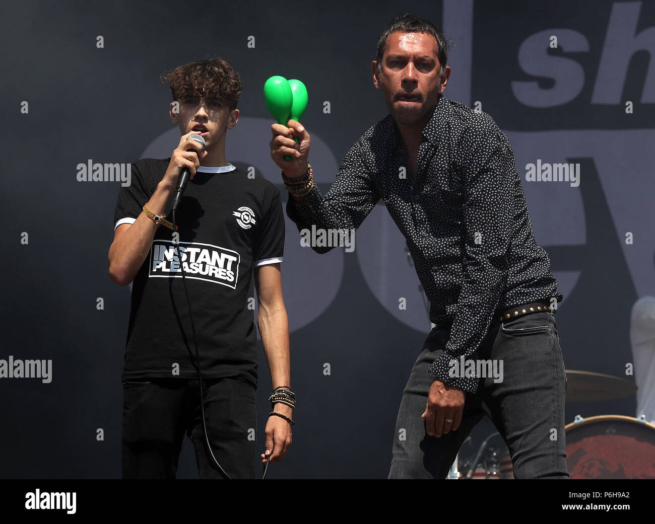 Rick Witter from Shed Seven performs with his son Duke on the main ...