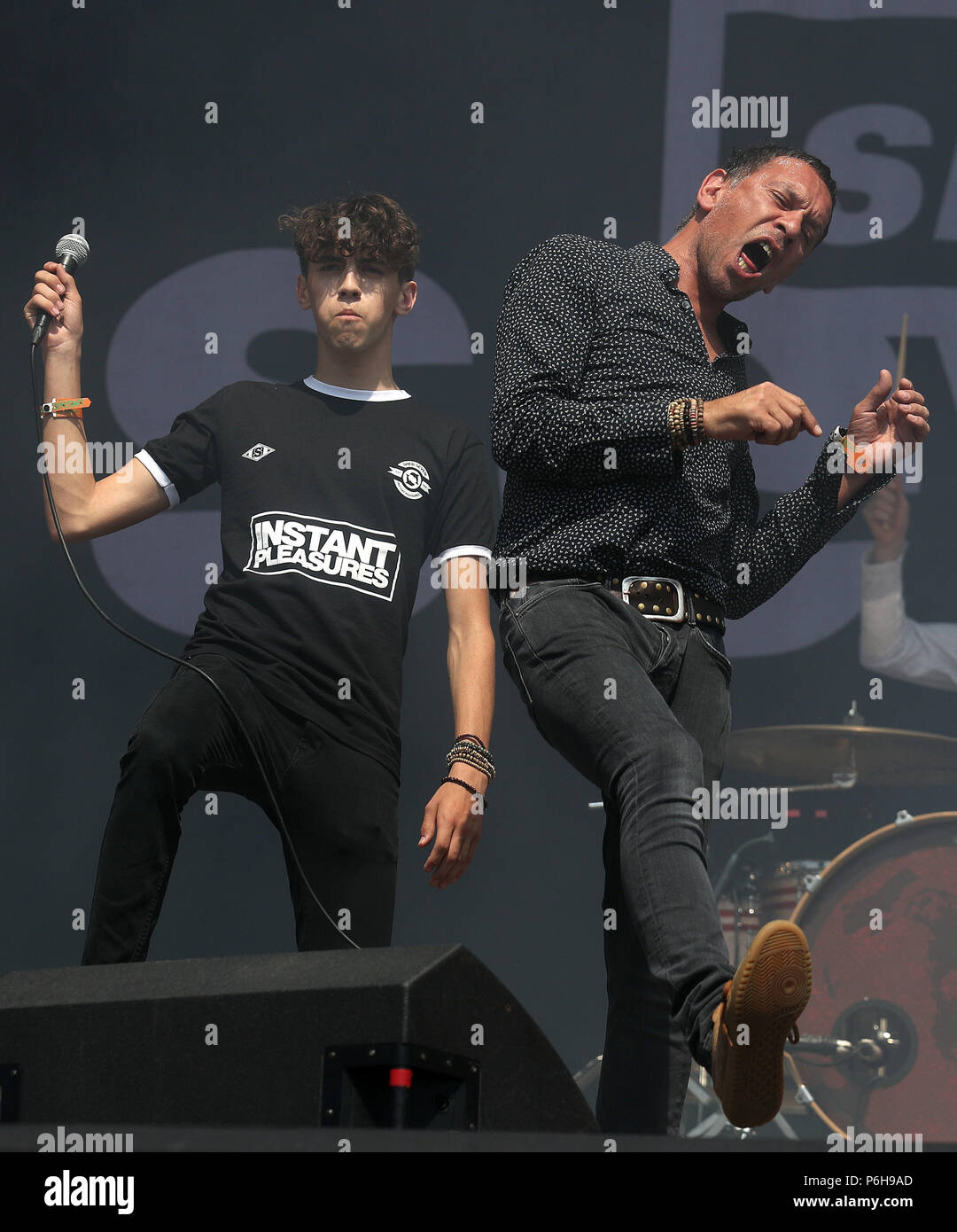 Rick Witter from Shed Seven performs with his son Duke on the main ...