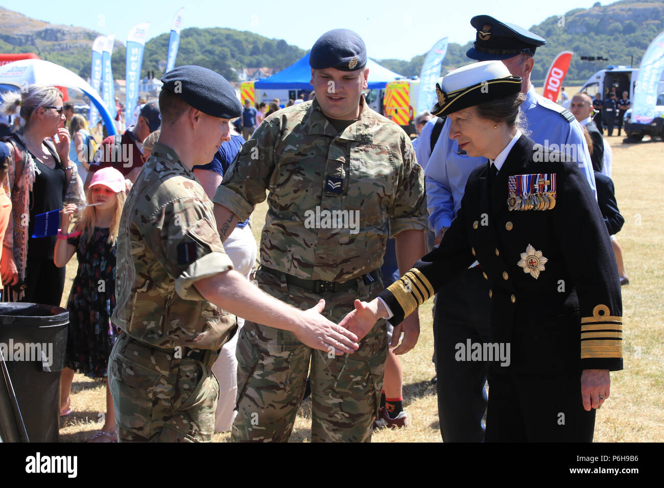 The Princess Royal meets members of the Armed Forces during during the ...