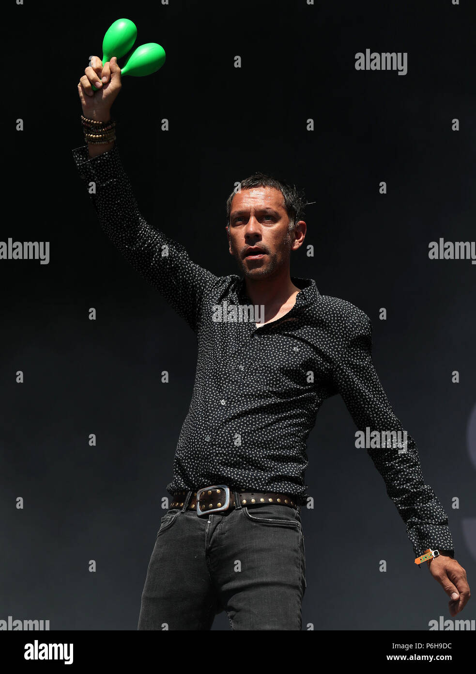Rick Witter from Shed Seven performs on the main stage during the ...