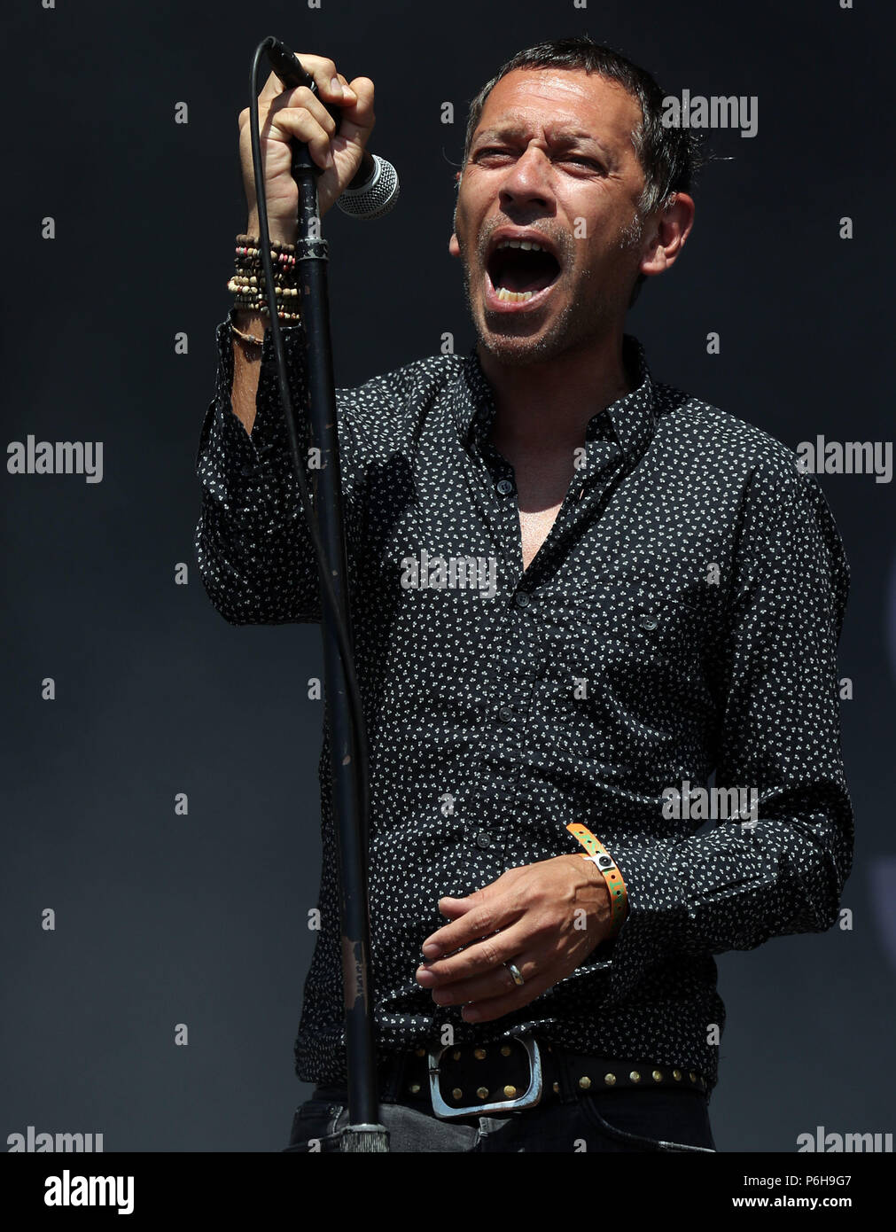 Rick Witter from Shed Seven performs on the main stage during the ...