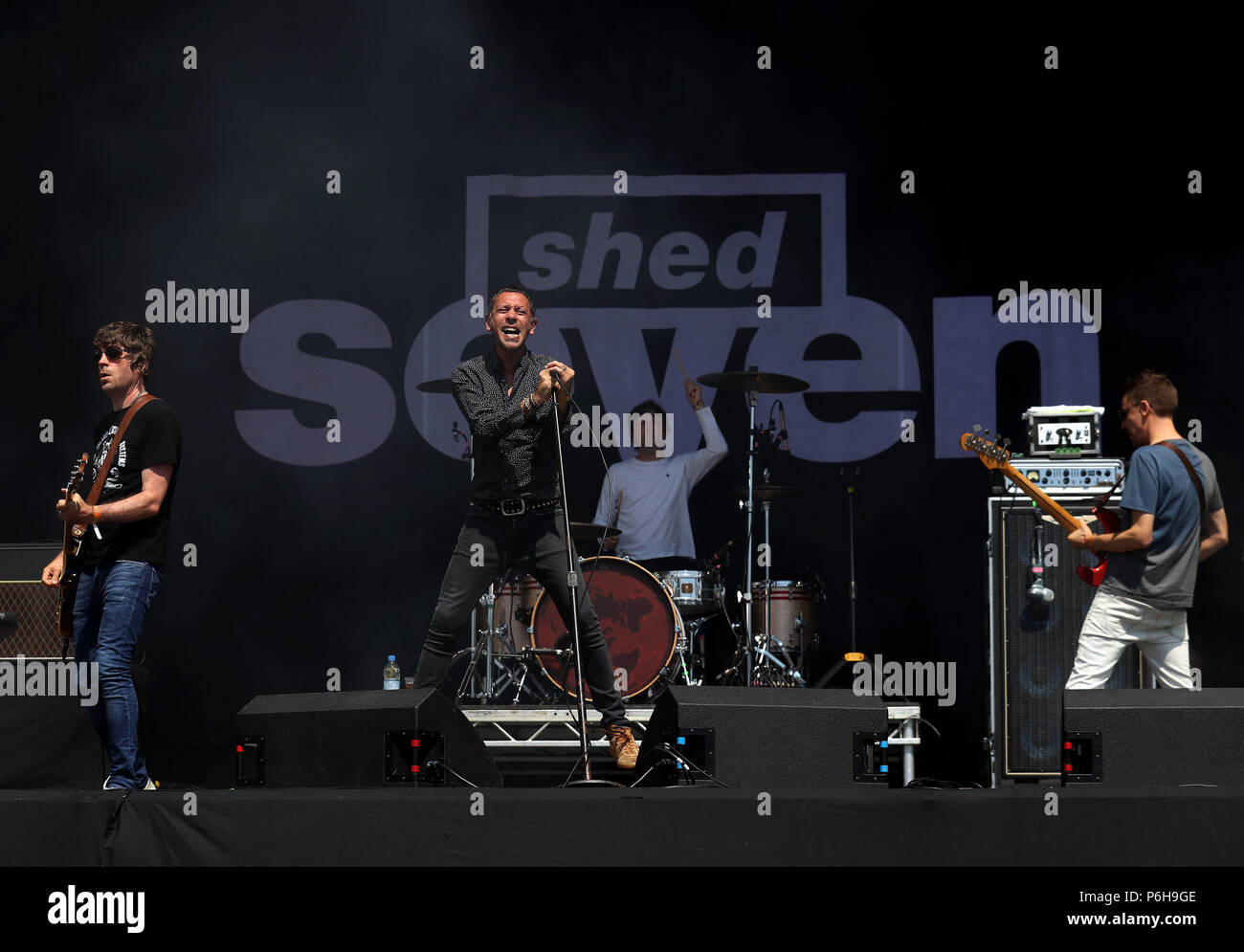 Rick Witter from Shed Seven performs on the main stage during the ...