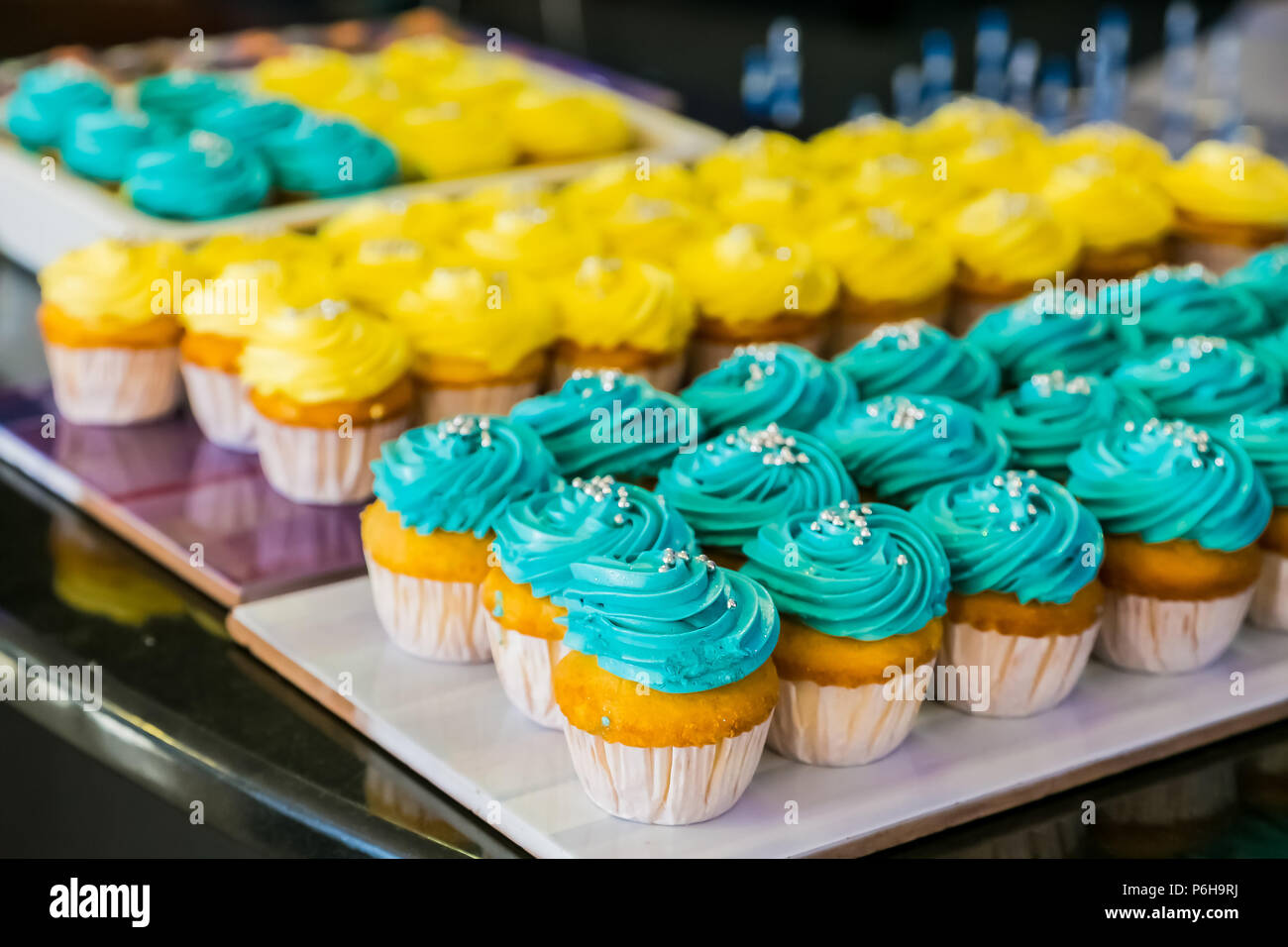 Small Fairy Cupcakes on display for catering at gala dinner banquet ...