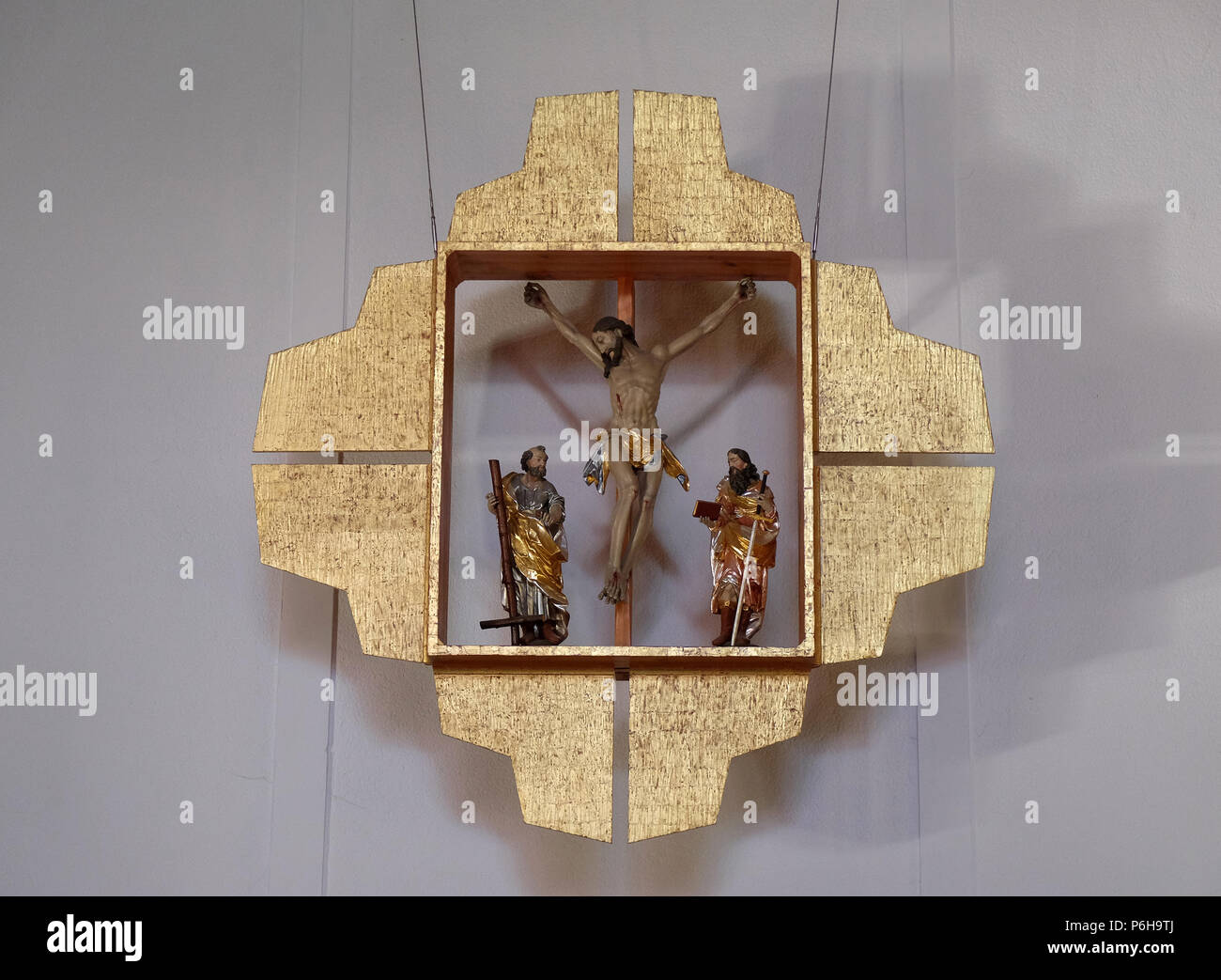 Cross by Sieger Koder in the Chapel of St. Francis in Ellwangen ...