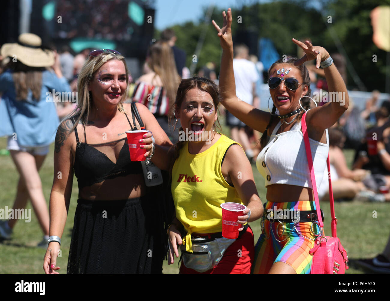 Music next to the main stage during the TRNSMT festival on Glasgow ...