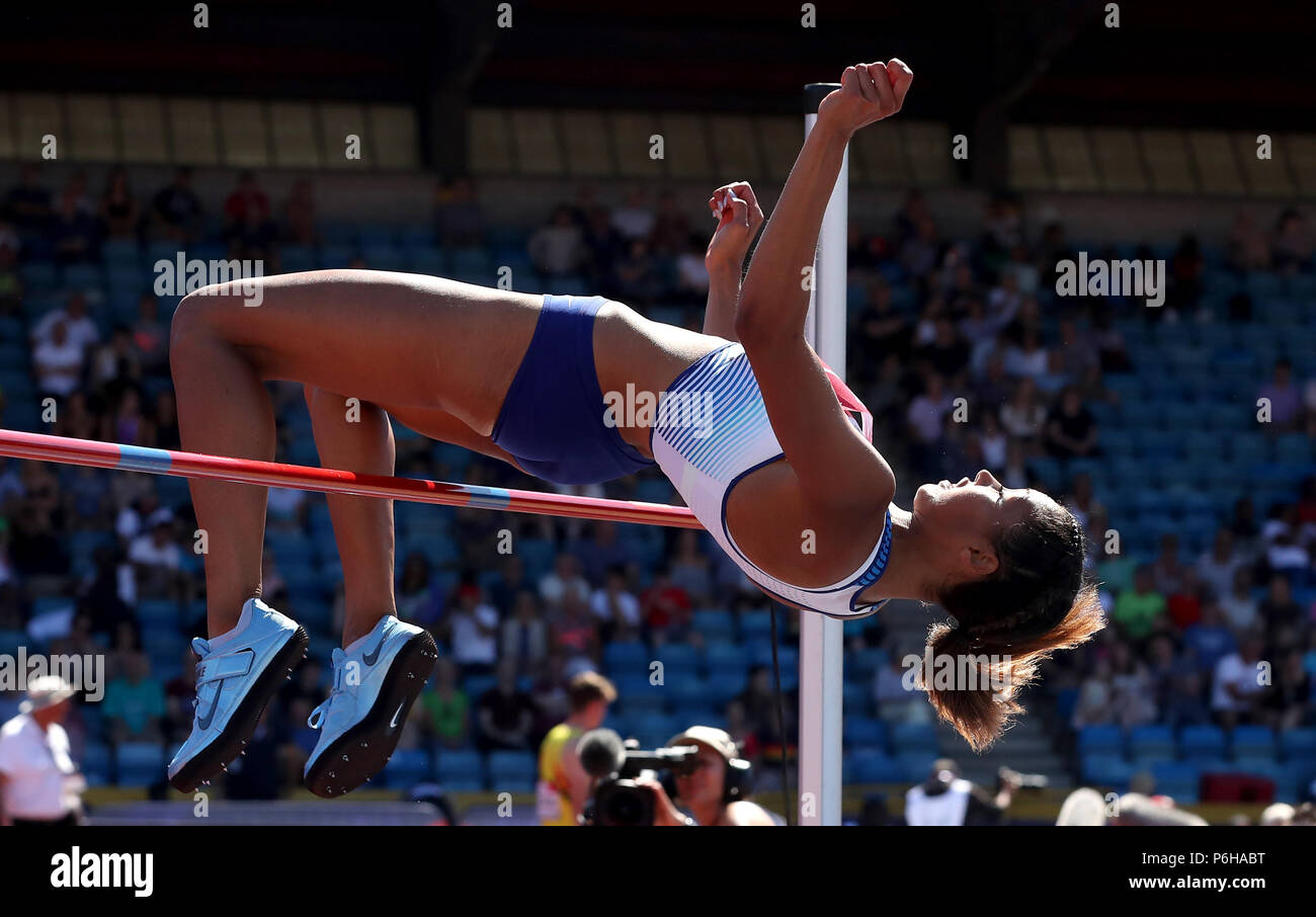Great Britan's Morgan Lake in action during the Women's High Jump ...