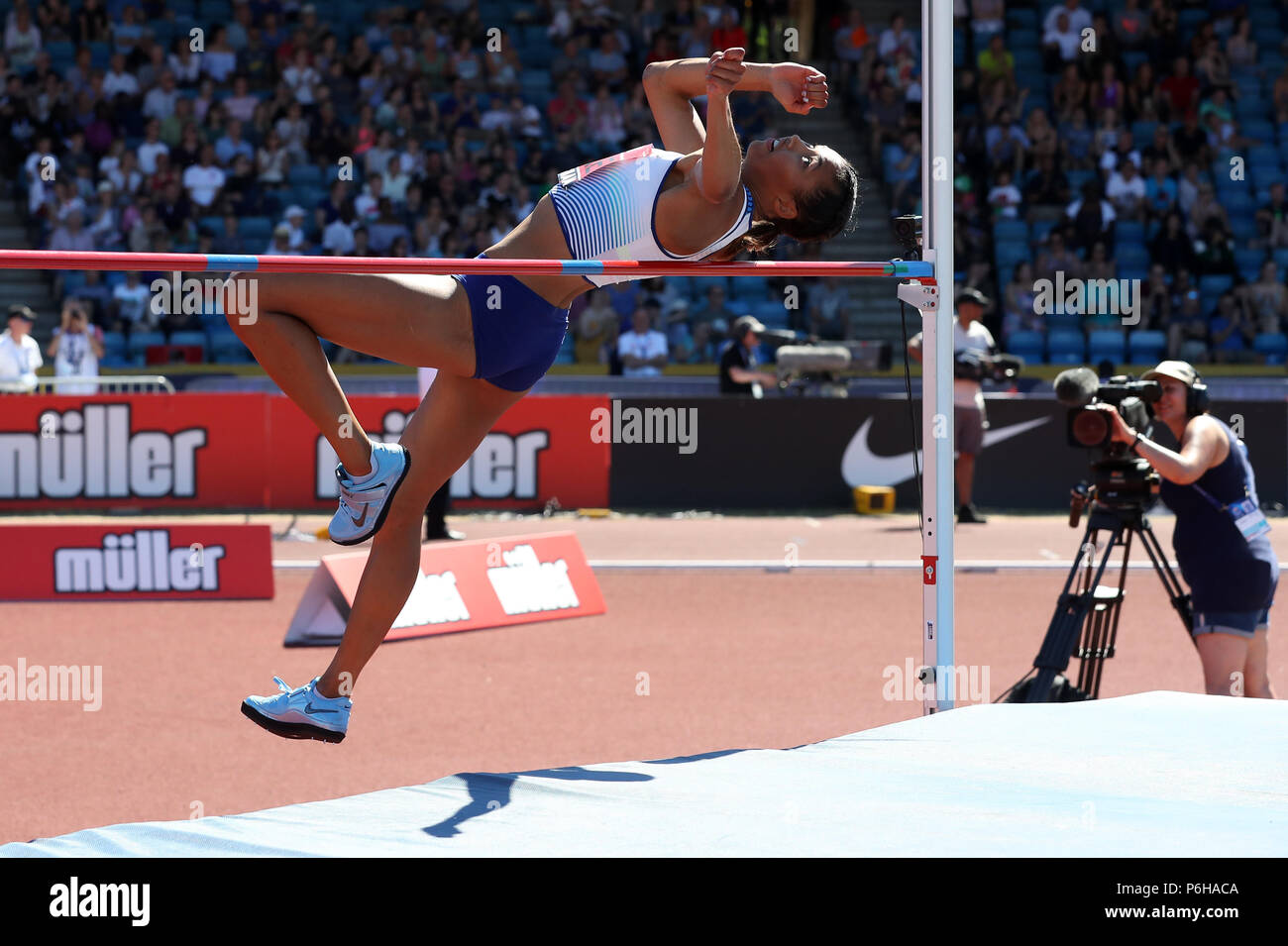 Great Britan's Morgan Lake in action during the Women's High Jump ...
