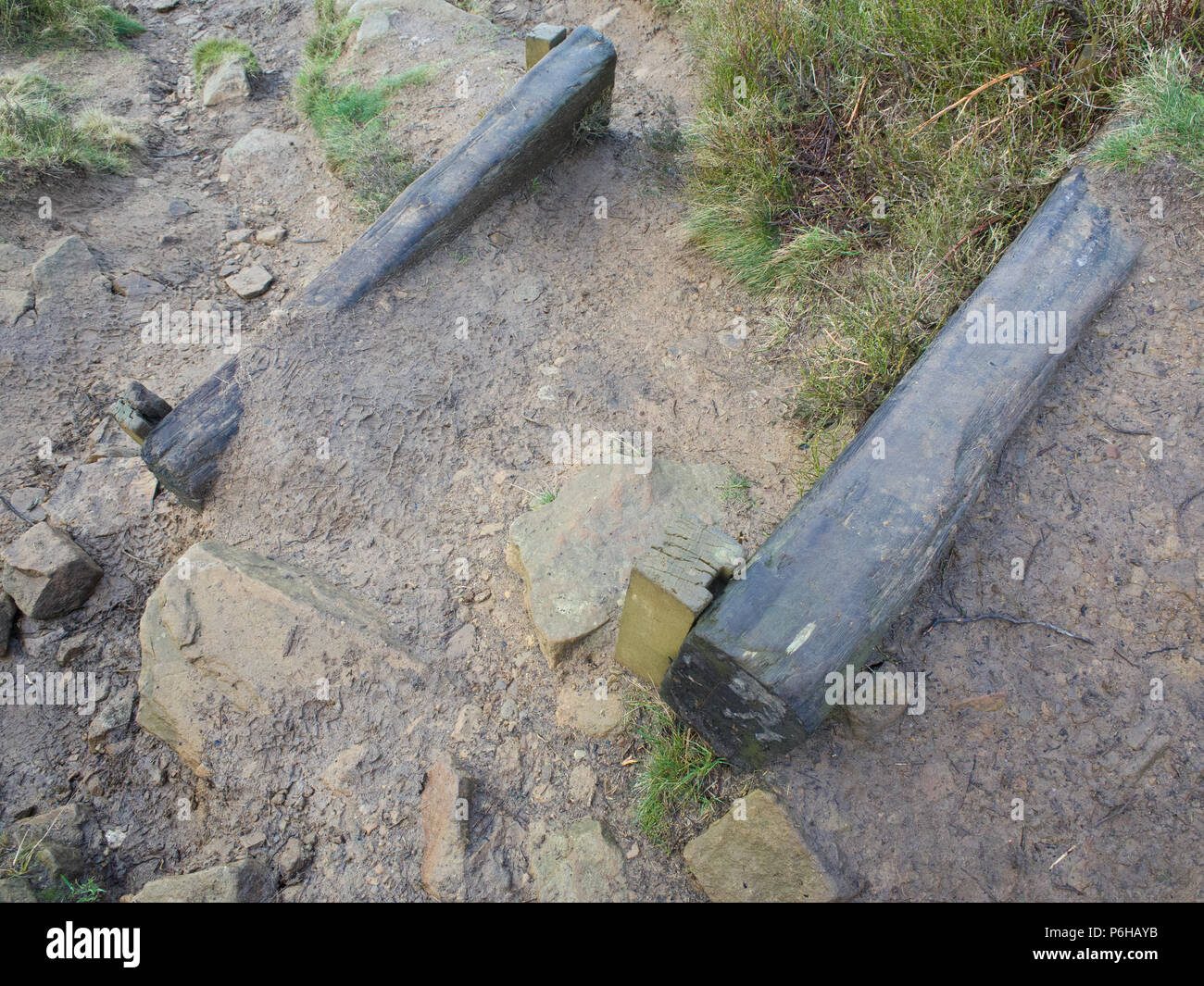 Muddy Steps on Ilkley Moor West Yorkshire UK Stock Photo - Alamy