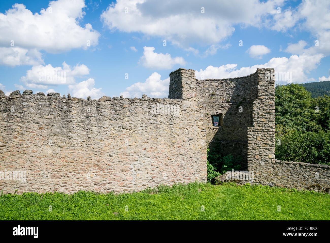 Old walls from a castle Stock Photo - Alamy