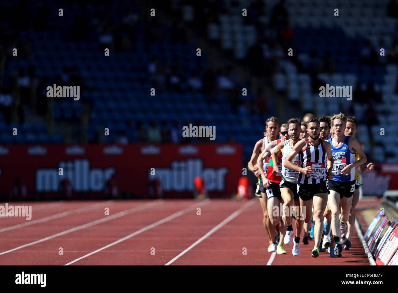Action from the Men's 5000m final during day one of the Muller British ...