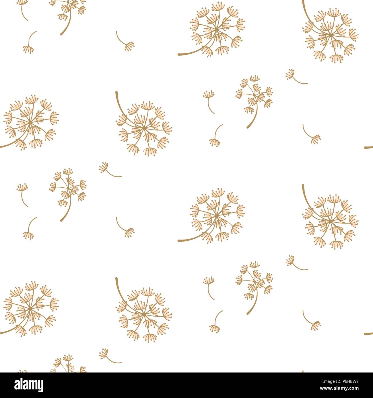 Simple dandelion flower pattern vector design Stock Vector Image & Art ...