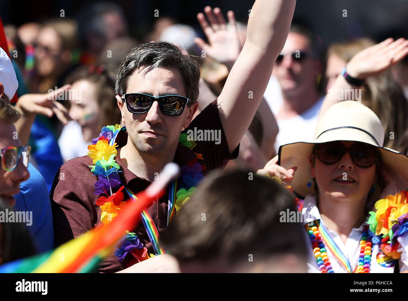 Minister for Health Simon Harris takes part in the Pride Parade in ...
