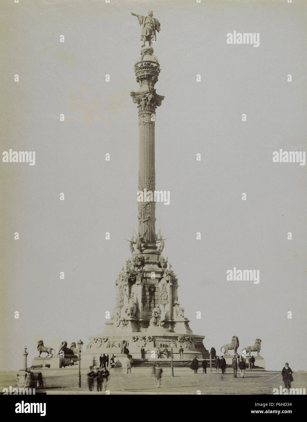 Barcelona, Monumento a Colón Stock Photo - Alamy