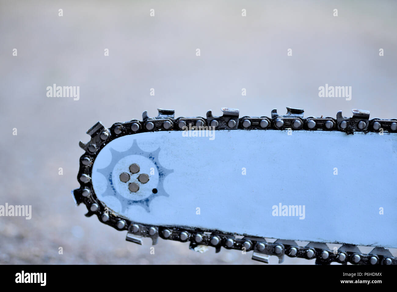 Chainsaw chain closeup hi-res stock photography and images - Alamy