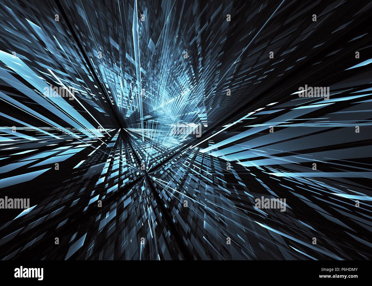 Computer generated abstract tehnology image. Three-dimensional fractal ...
