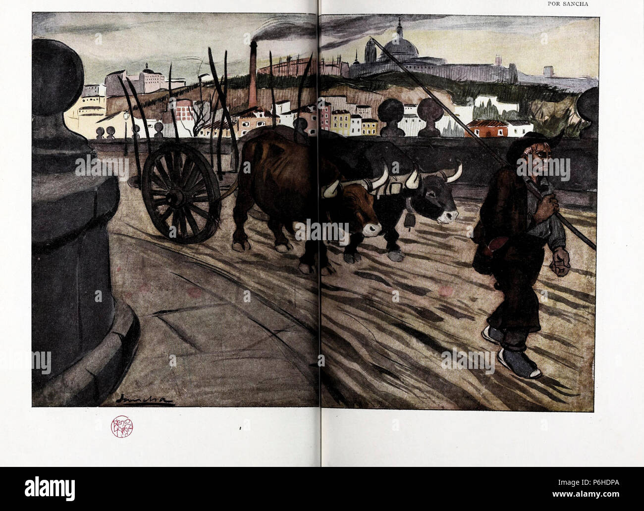 1906-01-27, Blanco y Negro, A paso de carreta, Sancha Stock Photo - Alamy