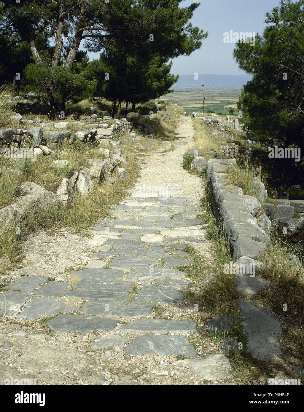 Turkey. Priene. Ancient Greek city of Ionia. Theater route. Anatolia ...
