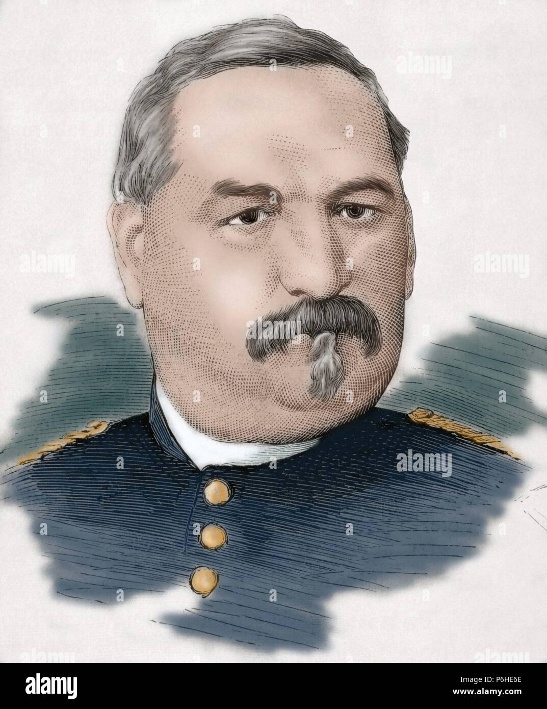 Jose Maria de Loma Arguelles (1822-1893). Spanish military. Engraving ...